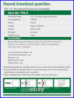 Cutter Set Tool | Hydraulic Knockout Punch Electrical Conduit Hole ...